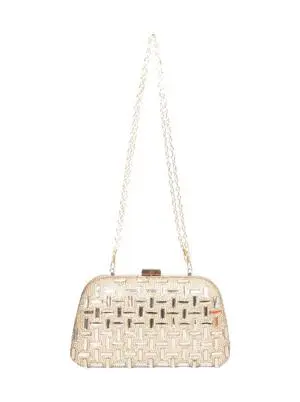 LAUREN LORRAINE Zippy Clutch Gold