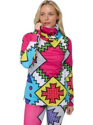 OOSC CLOTHING High Neck Baselayer Top Day Tripper - Multicolor/geometric