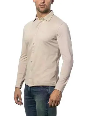 FERRI Long-sleeve Button-down Shirt - Neutrals