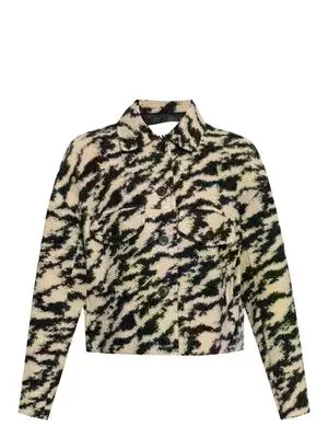 Isabel Marant Étoile Abstract-pattern Cropped Jacket Neutrals