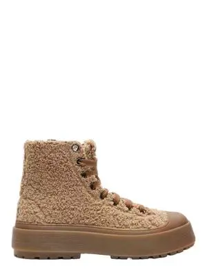 Casadei Explorer Faux-fur Sneakers - Neutrals