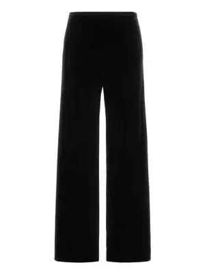 Alberta Ferretti Velvet Palazzo Pants - Black