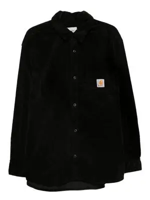 Carhartt Work In Progress Loyde Corduroy Logo-patch Shirt - Black