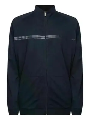 BOSS Authentic Logo-print Zip-up Sweater - Blue