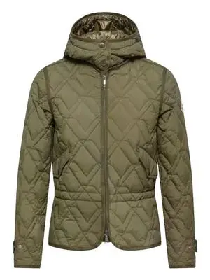 Moncler Lilas Geometric-quilted Jacket Green