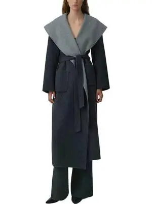 Simkhai Allura Reversible Belted Coat Grey