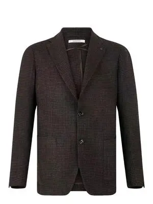 Tagliatore Check-pattern Single-breasted Blazer - Brown