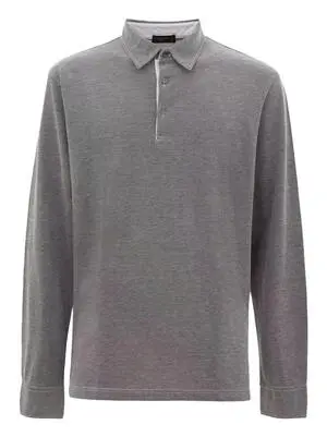 Corneliani Long-sleeve Polo Shirt - Grey