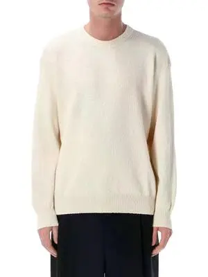 ROBERTO COLLINA Irregular-texture Crew-neck Sweater