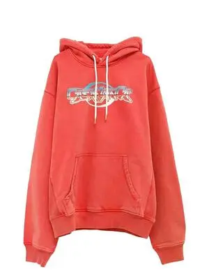 Casablanca Logo-print Organic Cotton Hoodie - Red