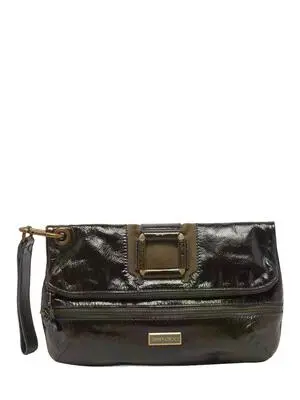 JIMMY CHOO Mave Foldover Clutch Bag - Brown