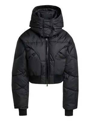 Adidas By Stella Mccartney Cropped Padded Winter Jacket - Black