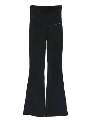 SPORTY & RICH Benedetta Logo-print Flared Trousers
