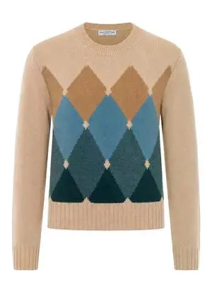 BALLANTYNE Argyle-knit Sweater - Neutrals
