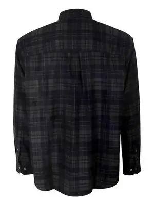 DUNST Check-pattern Button-down Shirt - Blue