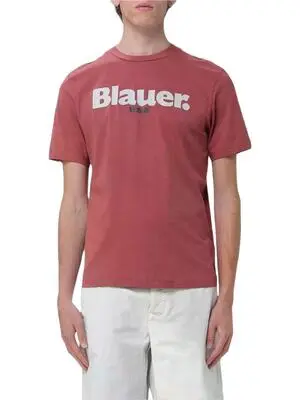 BLAUER. Logo-print Cotton T-shirt - Red