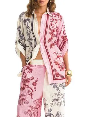 Agua Bendita Chrissy Celinna Cover-up Shirt - Multicolor