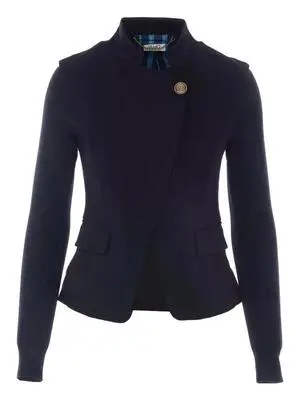 Liu Jo Blazer With Knit Sleeves - Blue