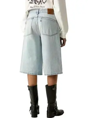 LEVI'S Super Baggy Faded Denim Shorts