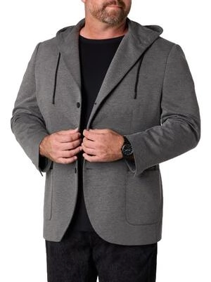 SYNRGY BY DXL Big & Tall Hooded Jacket-relaxer Sport Coat - Grey