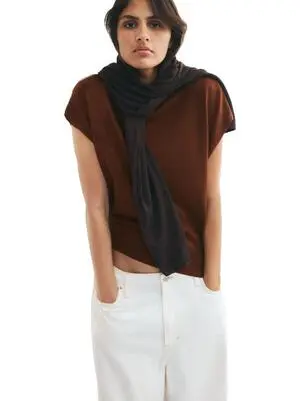 H&M Mock Turtleneck Sweater Vest Brown