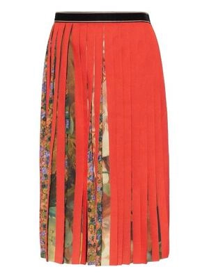 Dries Van Noten Printed Skirt - Red