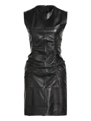 Sportmax Sleeveless Bodycon Leather Skirt - Black