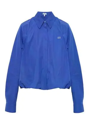 LOEWE Anagram-embroidered Cropped Shirt