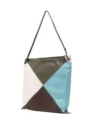 Kenzo Kite Colour-block Leather Tote Bag - Blue