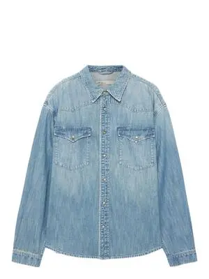 ALLSAINTS Western Denim Shirt - Blue