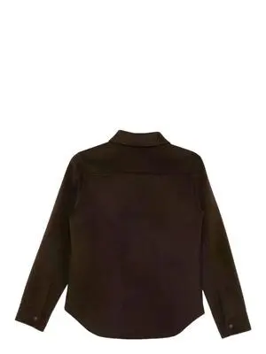 Aspesi Press-stud Curved-hem Shirt - Brown