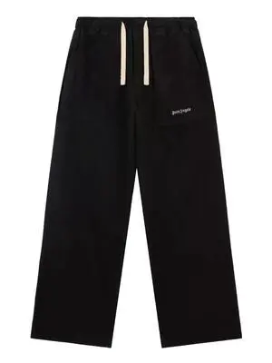 Palm Angels Logo-embroidered Drawstring Track Pants - Black