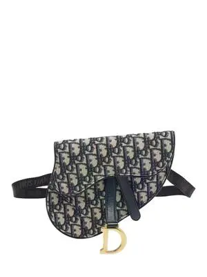 Dior 2019 Medium Oblique Saddle Belt Bag Neutrals