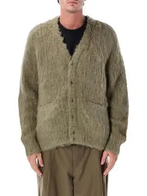 Obey Relaxed Fit V-neck Cardigan In A Wool And Alpaca Blend - Fa01