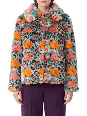 Farm Rio Fur Coat - Multicolor