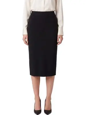 MAX MARA Gamma High-waisted Crêpe Midi Pencil Skirt With A Slim Fit