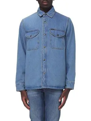 Filson Cotton Denim Shirt Jacket With Patch Pockets - Blue