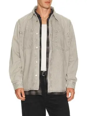 AGOLDE Craven Shirt In Grey - Digital