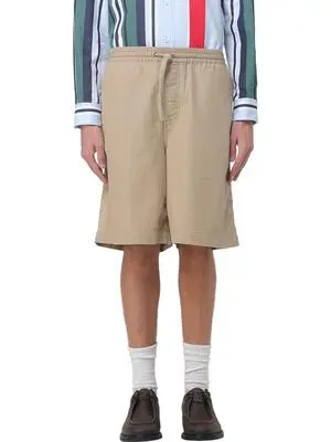 LOEWE Knee-length Cotton Denim Jogging Shorts With Drawstring And Embroidered Logo