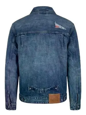 EVISU Boro Seagull Patch Denim Jacket - Blue