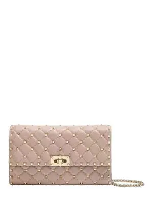 VALENTINO Rockstud Spike Nappa Leather Cross Body Clutch Bag