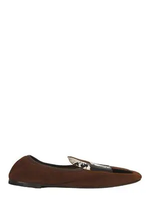 Khaite Zoe Patchwork Flat - Chocolate