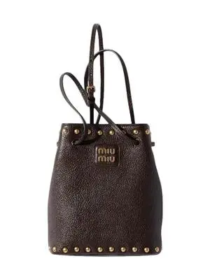 Miu Miu Leather Pouch - Mahogany