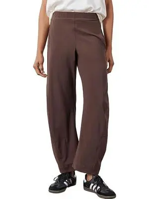 Ruti Petites The On The Loose Barrel Work Pants - Coffee