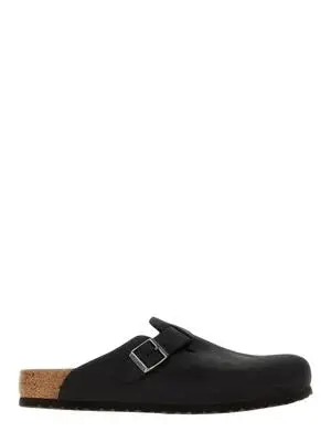 BIRKENSTOCK Boston Leather Mules Black