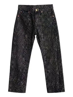 R13 Snake-jacquard Jeans