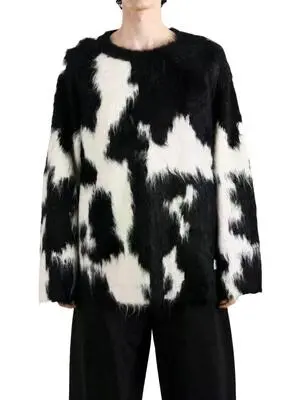 BODE Holstein Cow-print Sweater - Black