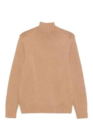 BALLANTYNE Ribbed-knit Mock-neck Sweater - Neutrals