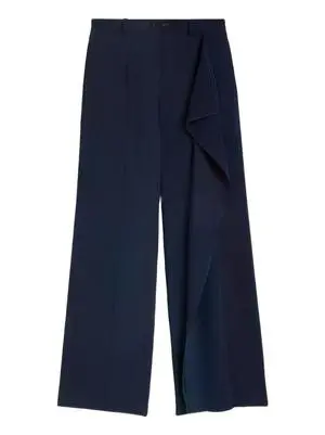 JIL SANDER Wool Sablé Trousers - Blue