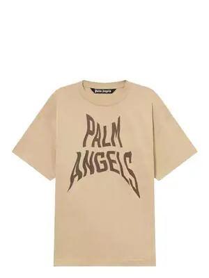 Palm Angels Palm Distorted T-shirt - Neutrals
